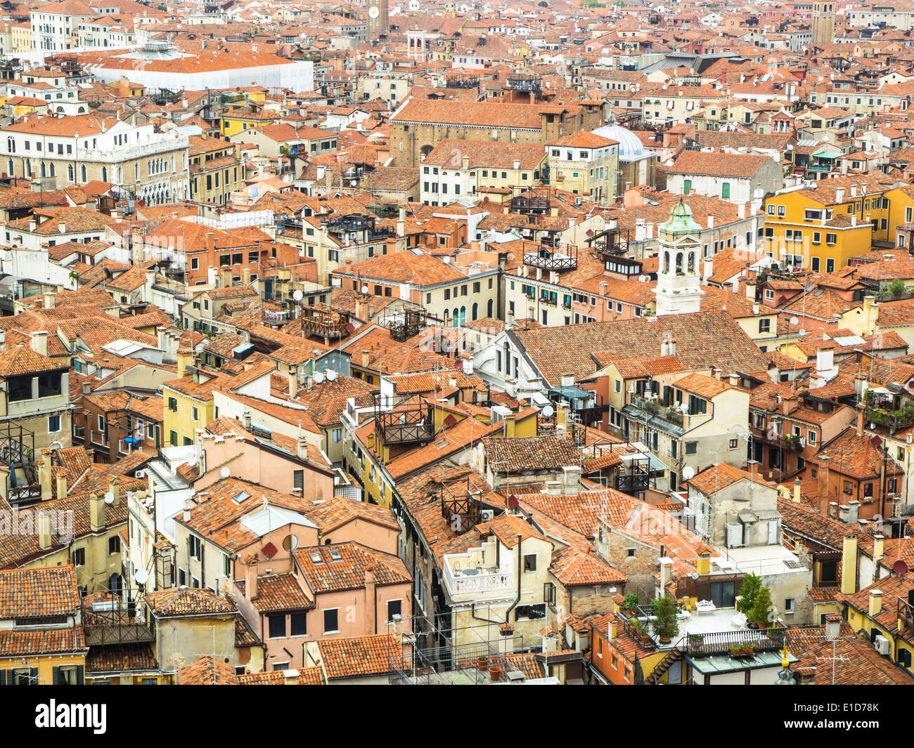 Red rooftops of Venice. Old european city background Stock Photo - Alamy