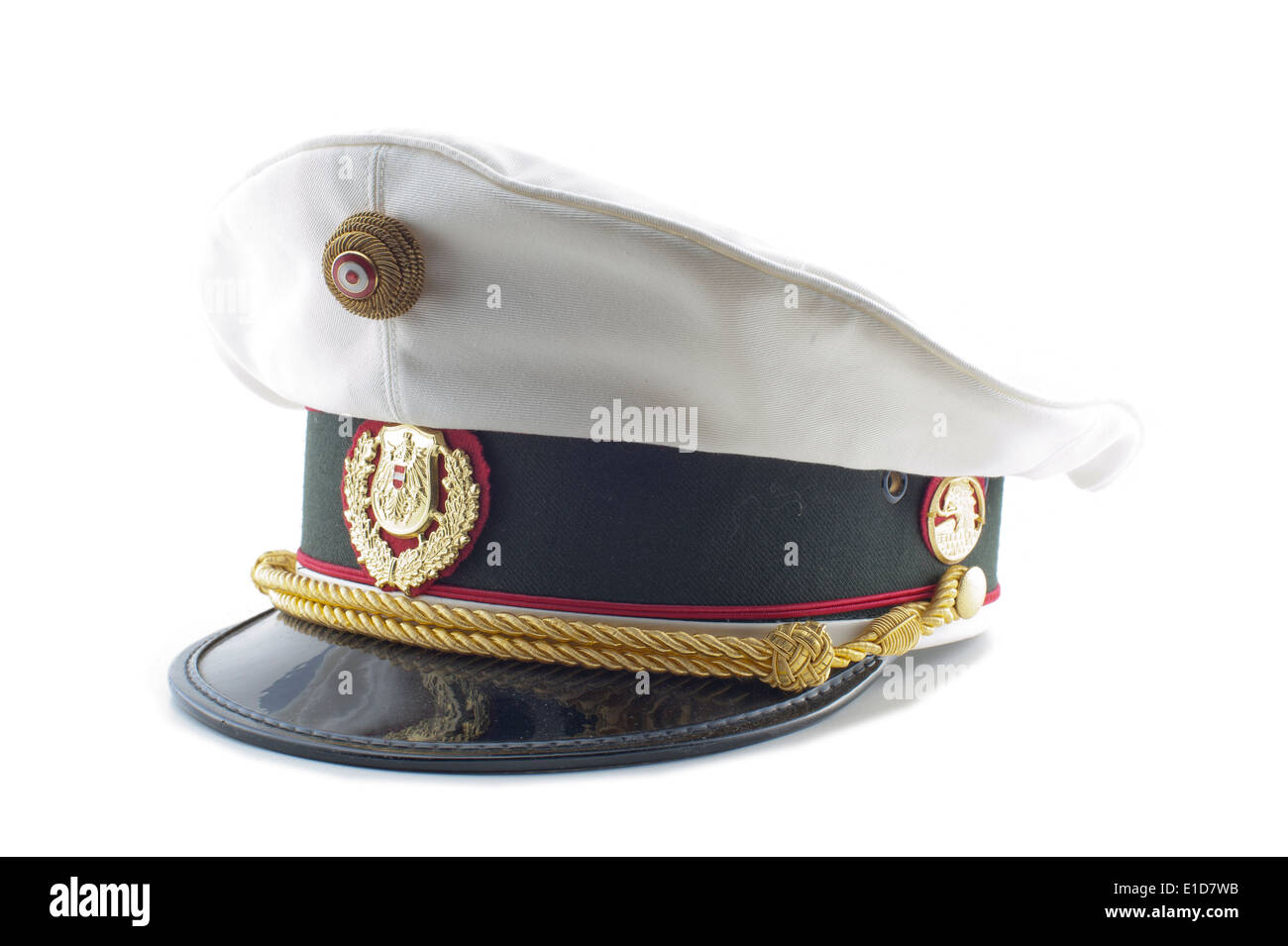 a police hat against white background Stock Photo - Alamy