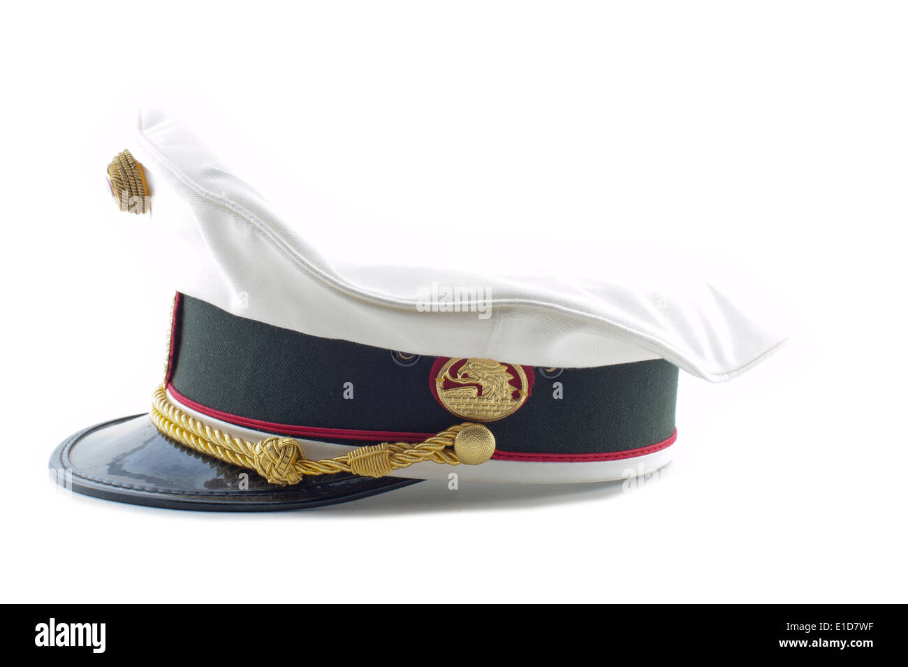 a police hat against white background Stock Photo - Alamy