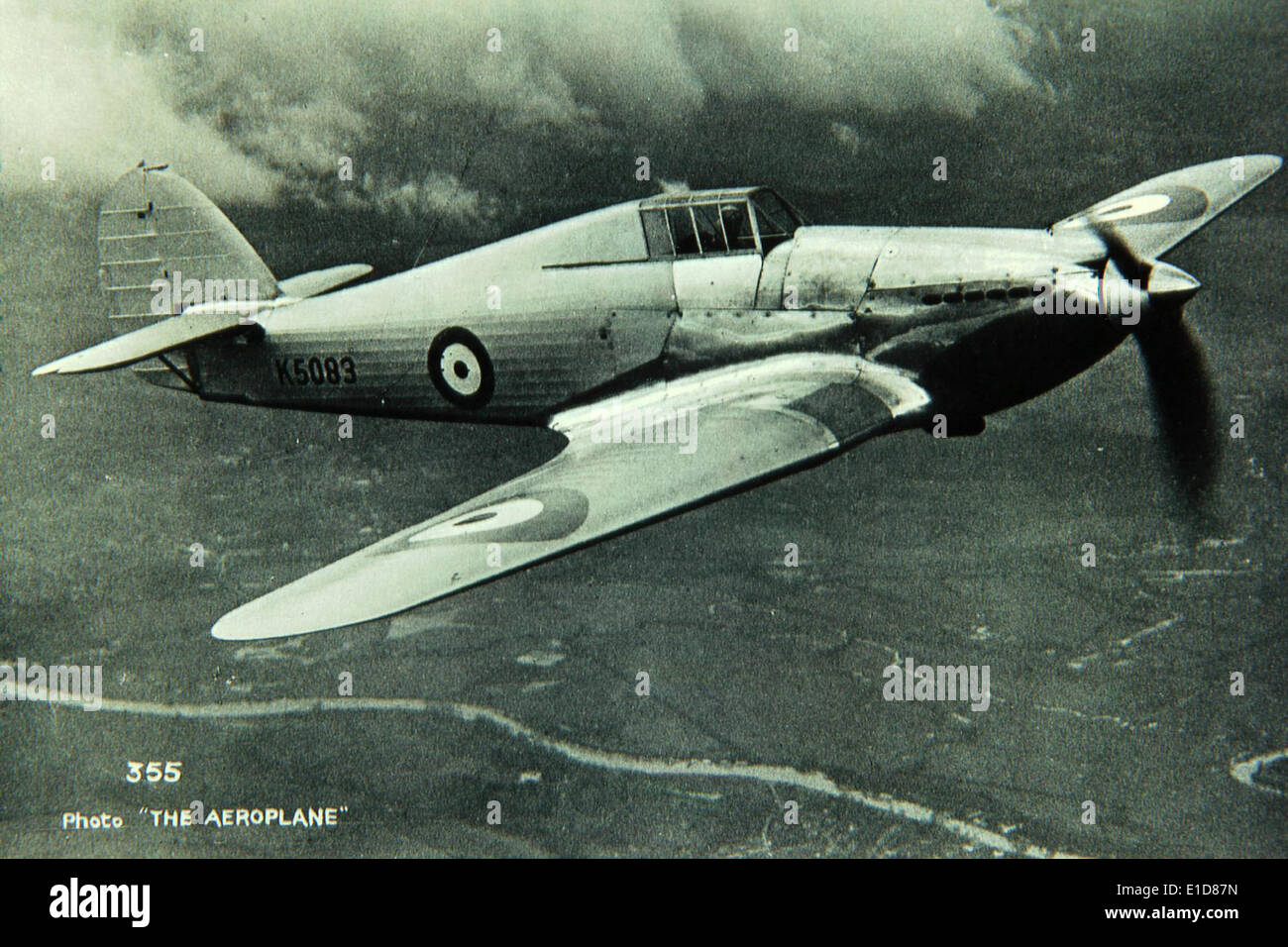 The Hawker Hurricane, one of the most important aircraft in World War II, is shown here in a ...