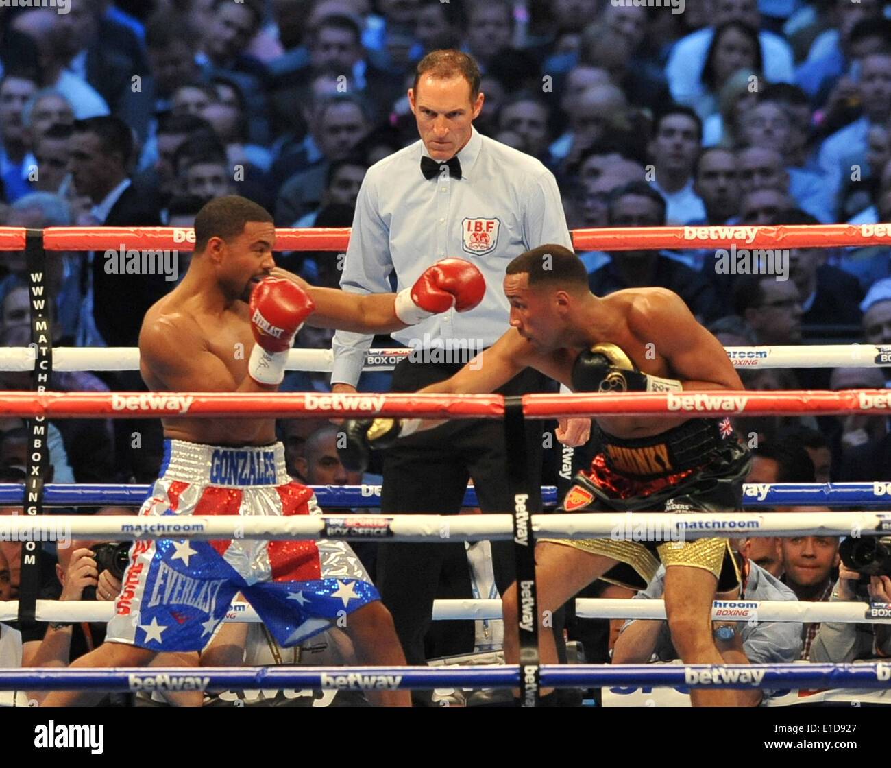 London, UK. 31st May, 2014. James Degale and Brandon Gonzales during ...