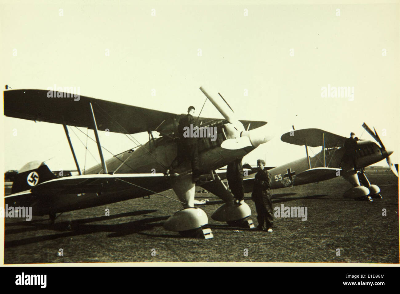 The Heinkel He 51 was a German biplane fighter aircraft used during the ...