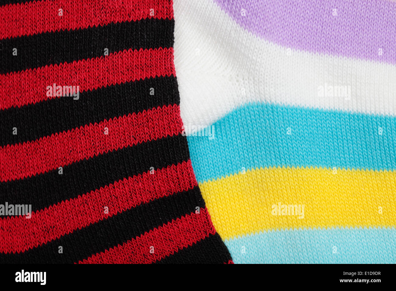 detail of a striped wool socks Stock Photo - Alamy