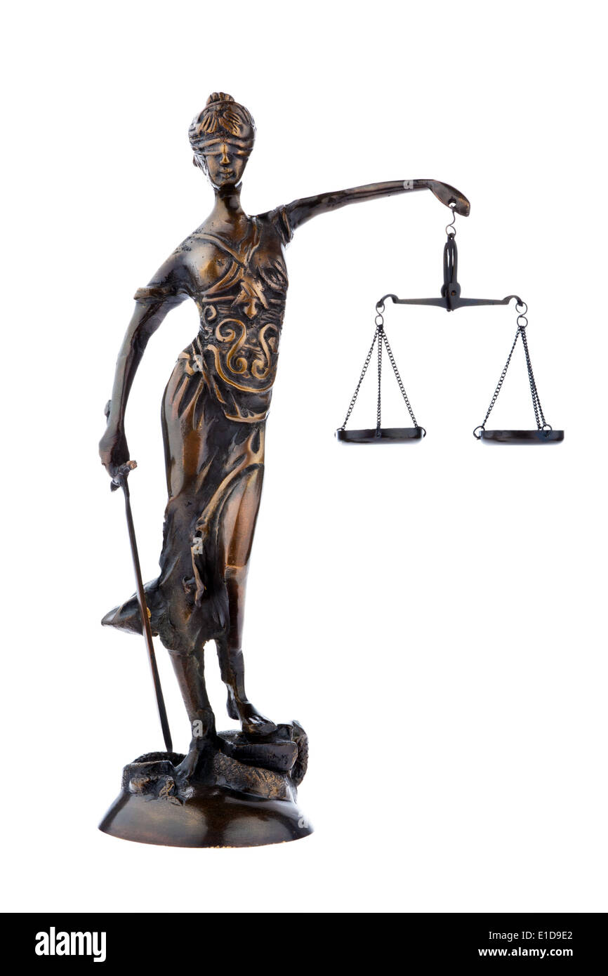 A Justice figure with scales. Law and Justice Stock Photo - Alamy