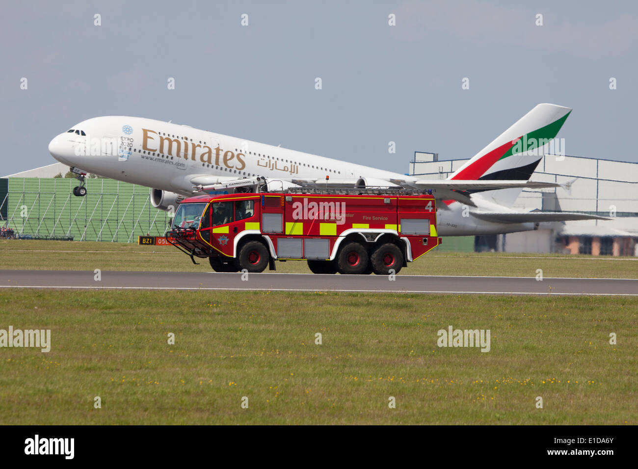 Emirates Airbus A380 double deck, wide body, four-engine jet airliner ...