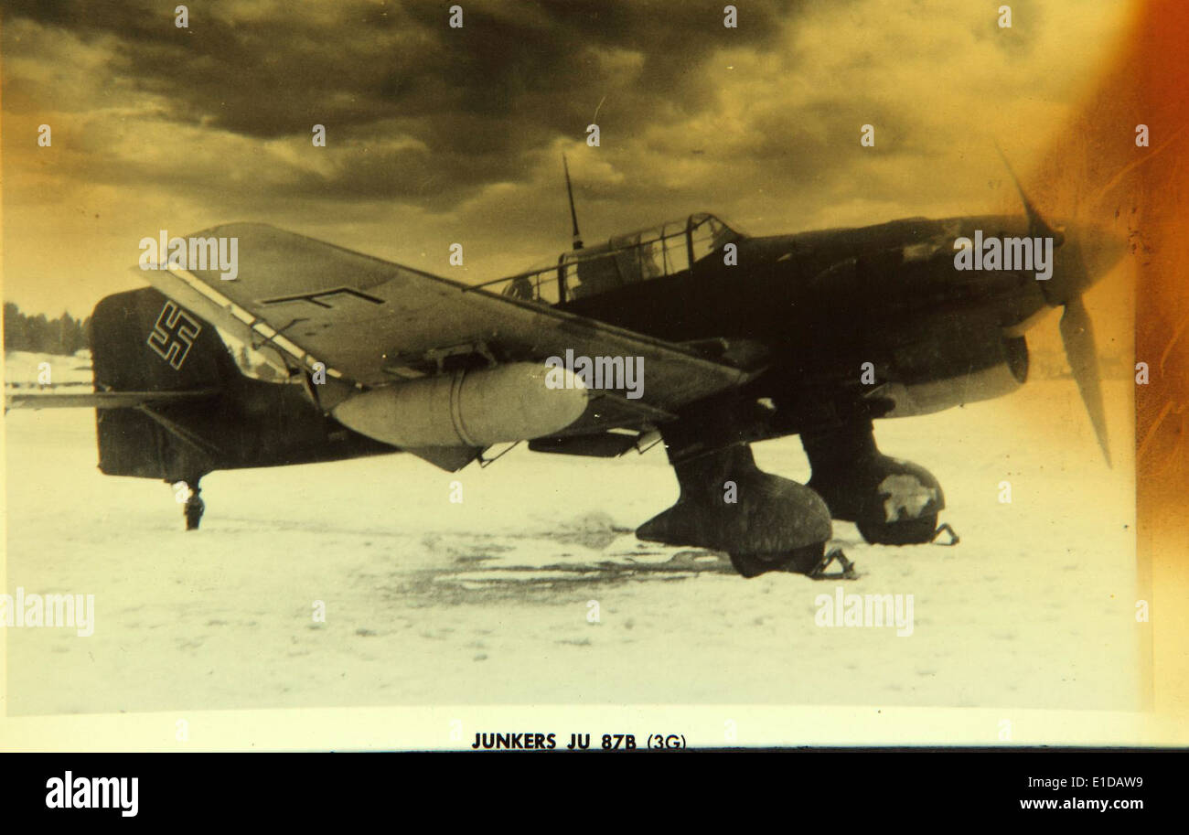 The Junkers Ju.87, also known as the Stuka, was a German dive bomber used extensively during ...