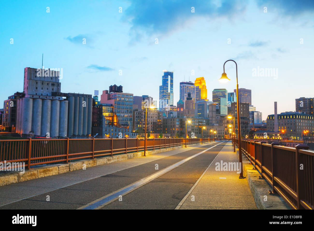 Downtown Minneapolis, Minnesota at night time as seen from the famous ...