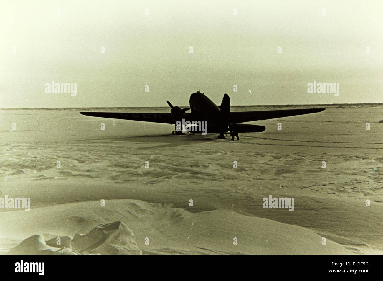 This photo showcases the Lisunov Li-2, a Soviet-built aircraft based on ...