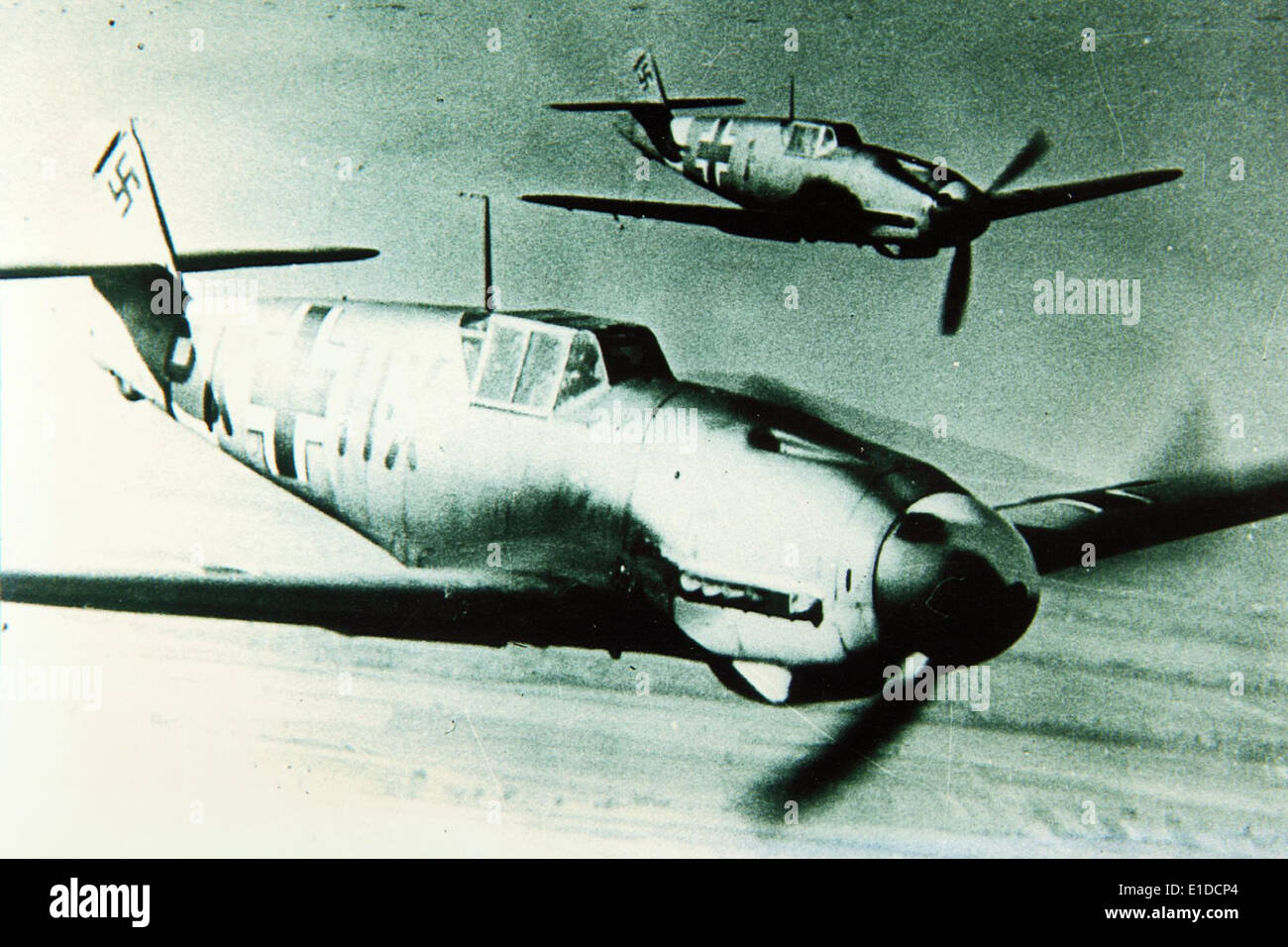 This image depicts the Messerschmitt Bf 109, a German fighter aircraft ...