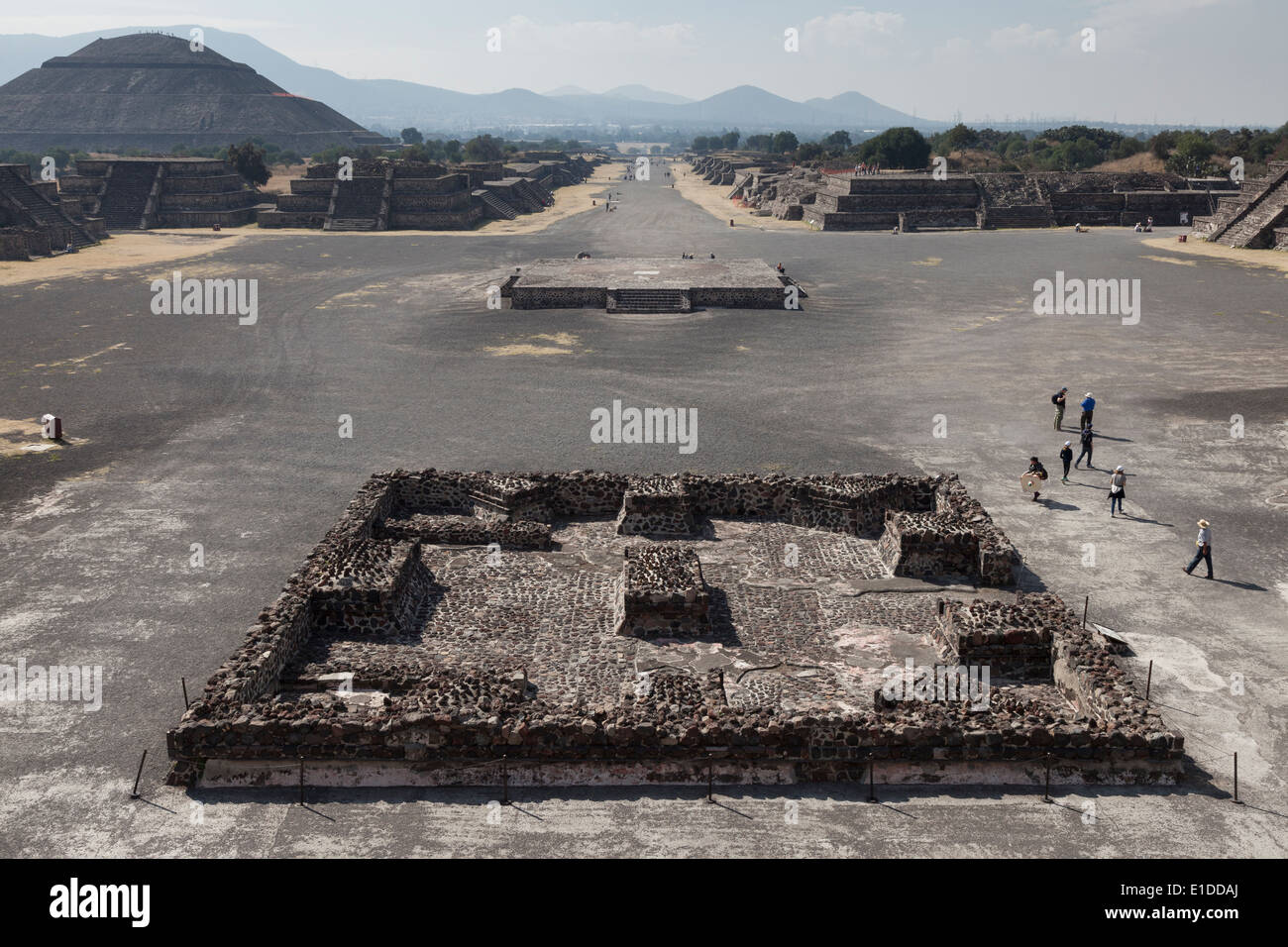 Overhead view of the Plaza of the Moon in Teotihuacan - San Juan ...