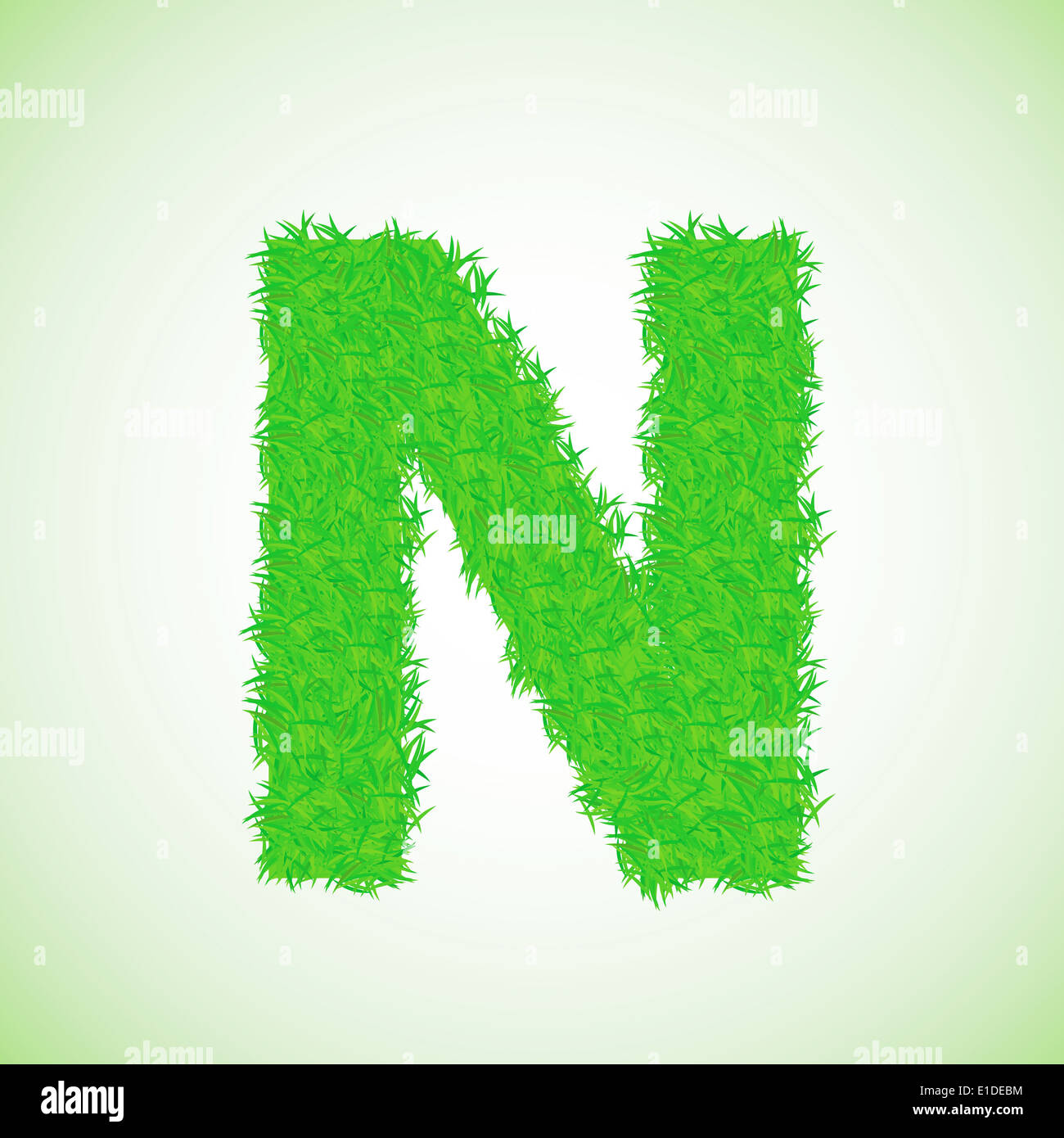 colorful illustration with grass letter on a green background for your ...