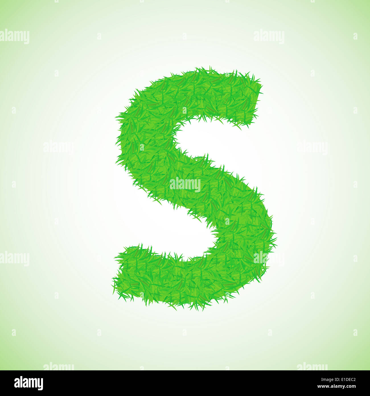 colorful illustration with grass letter on a green background for your ...