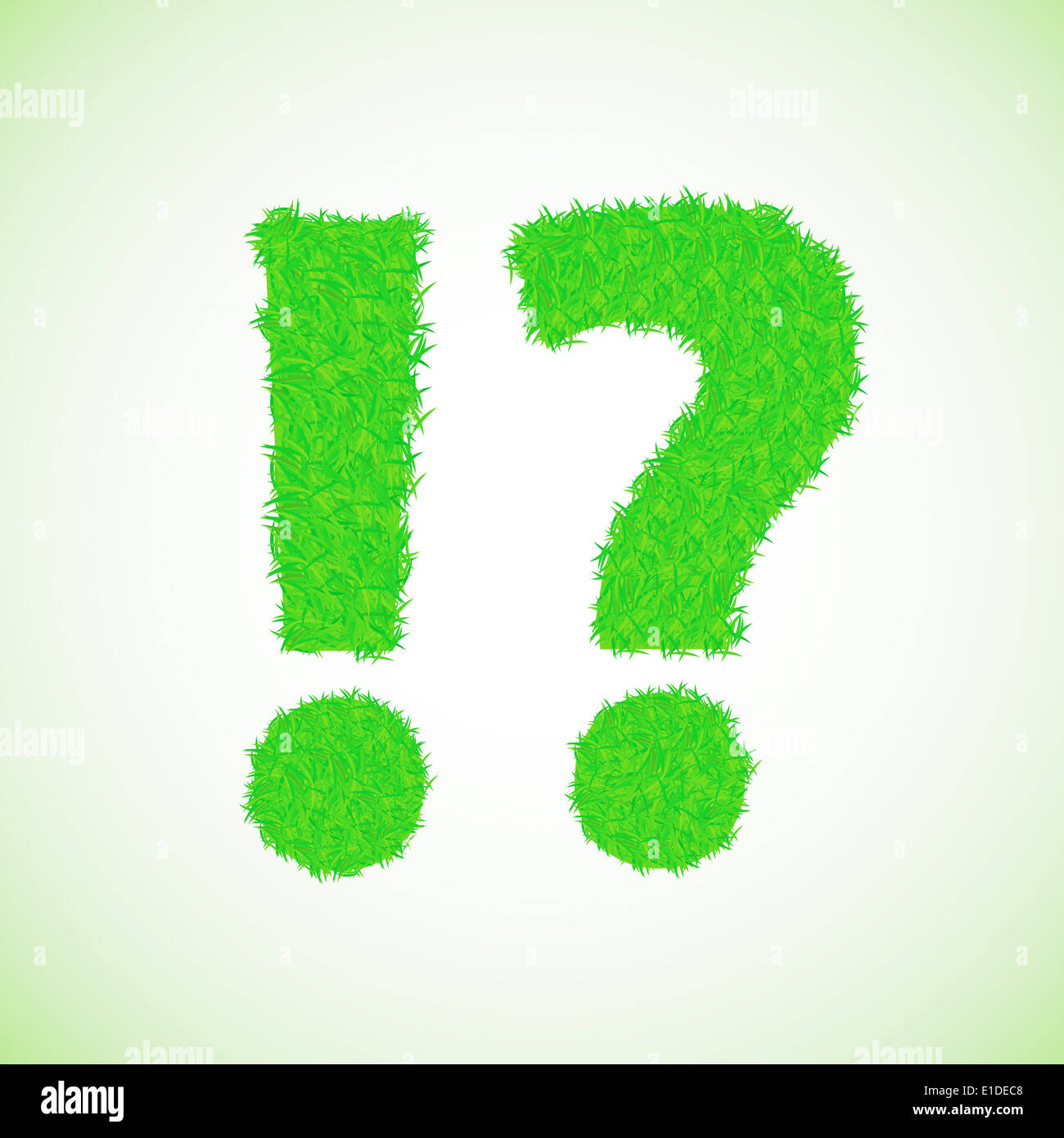 colorful illustration with grass question mark on a green background ...