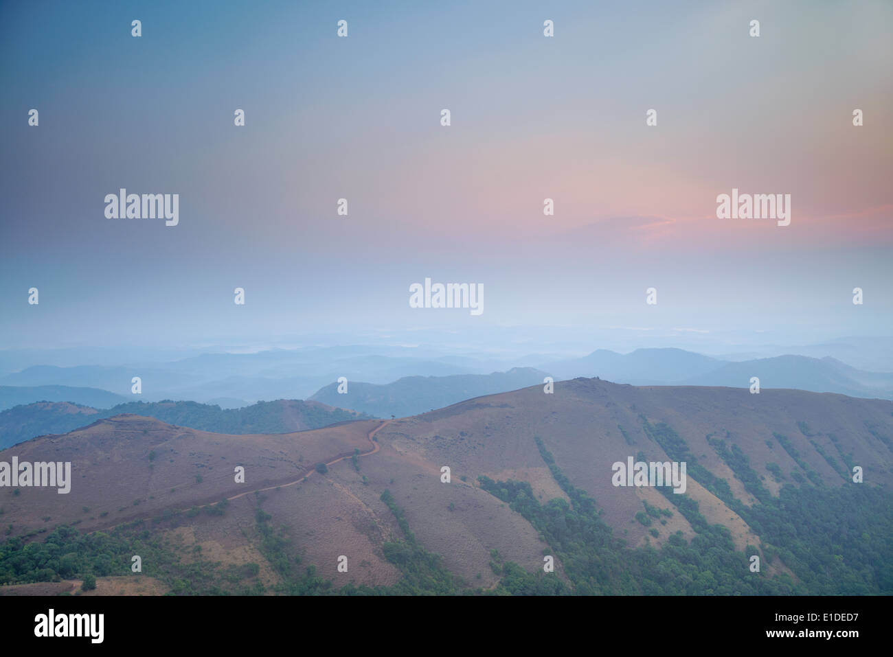 Sunrise from Kodachadri Peak in the Western Ghats of the Shimoga ...