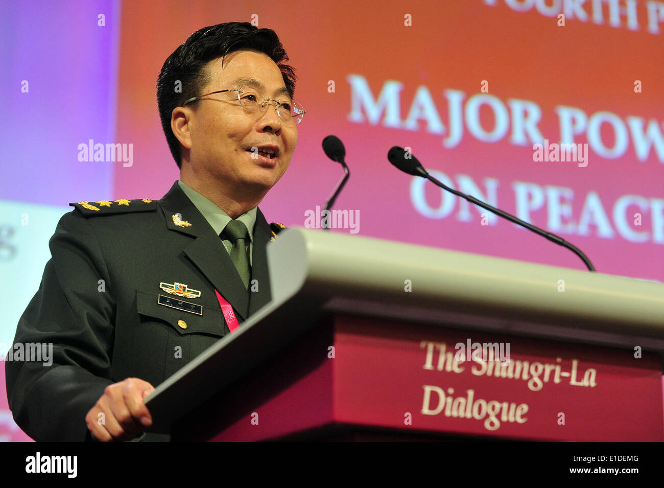 Singapore. 1st June, 2014. Wang Guanzhong, deputy chief of the General ...