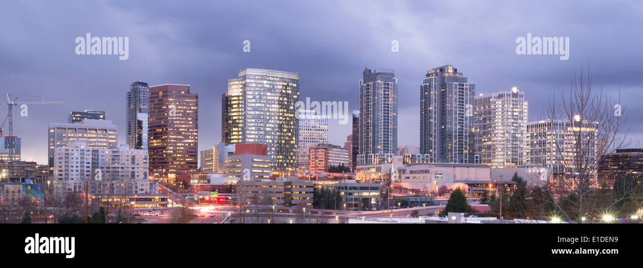 Bellevue downtown panoramic view hi-res stock photography and images ...