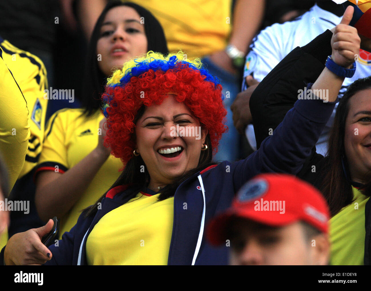Buenos Aires, Argentina. 31st May, 2014. Fans of Colombia's national ...