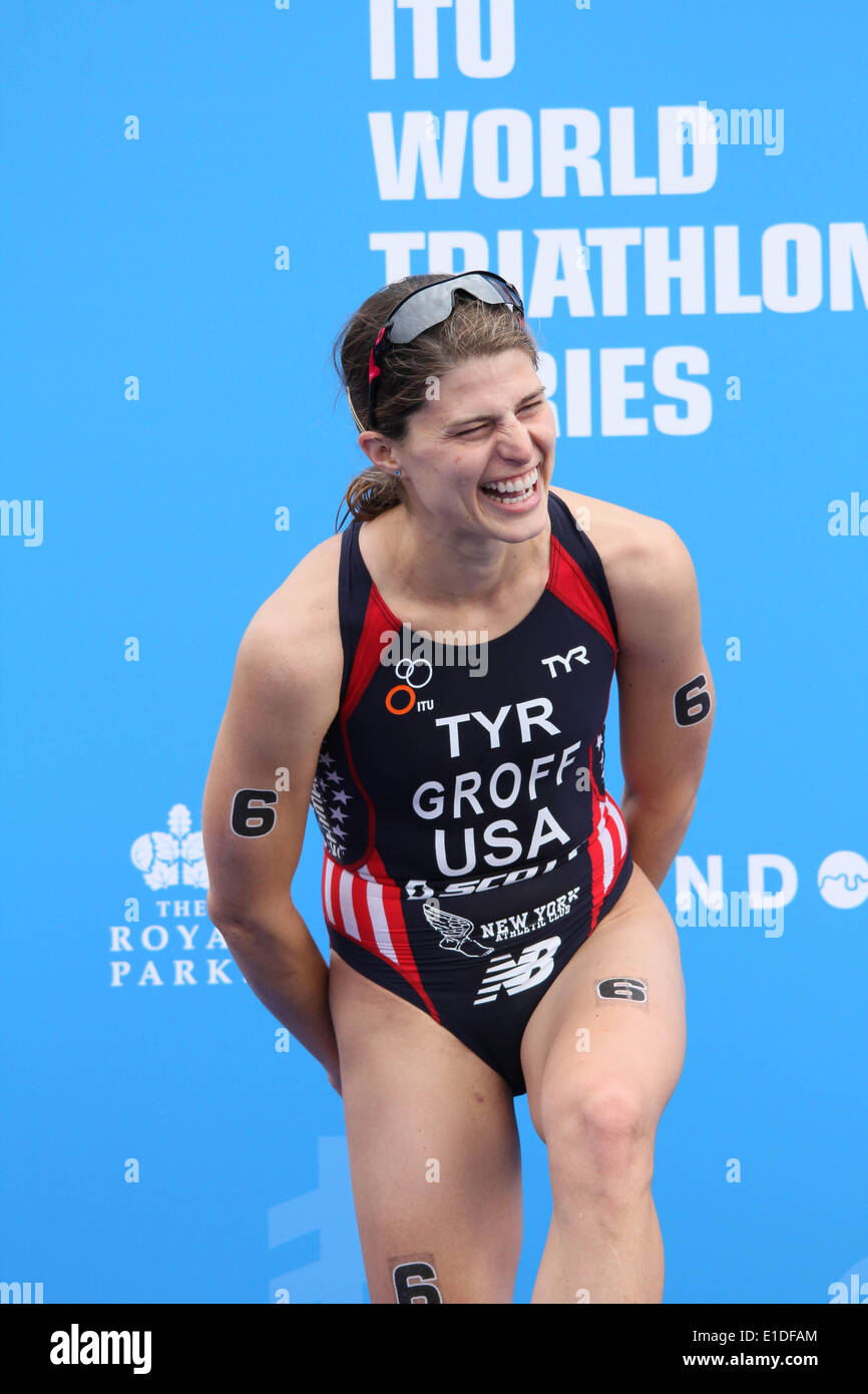 London, UK. 31st May, 2014. Sarah groff at the ITU Triathlon Credit ...