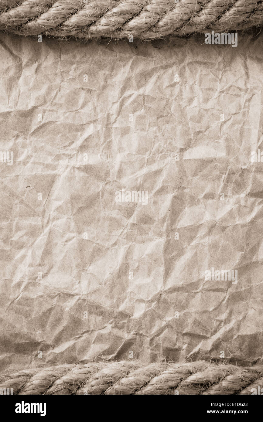 ship ropes at old paper background Stock Photo - Alamy