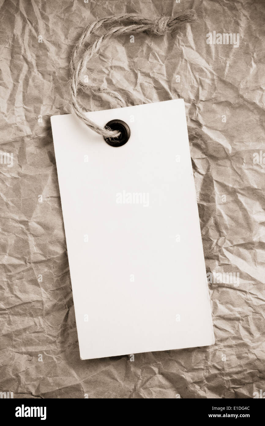 price tag label at paper texture Stock Photo - Alamy