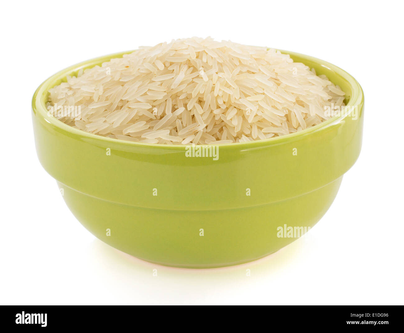 rice in bowl isolated on white background Stock Photo - Alamy