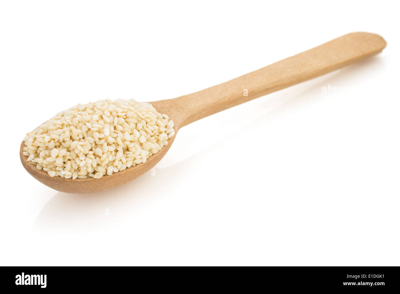 sesame seed in spoon isolated on white background Stock Photo - Alamy