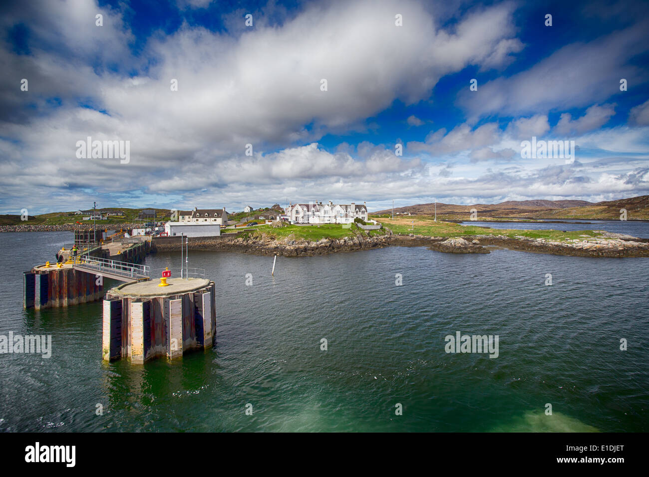 The ferry terminal at Lochboisdale, South Uist, Outer Hebrides ...