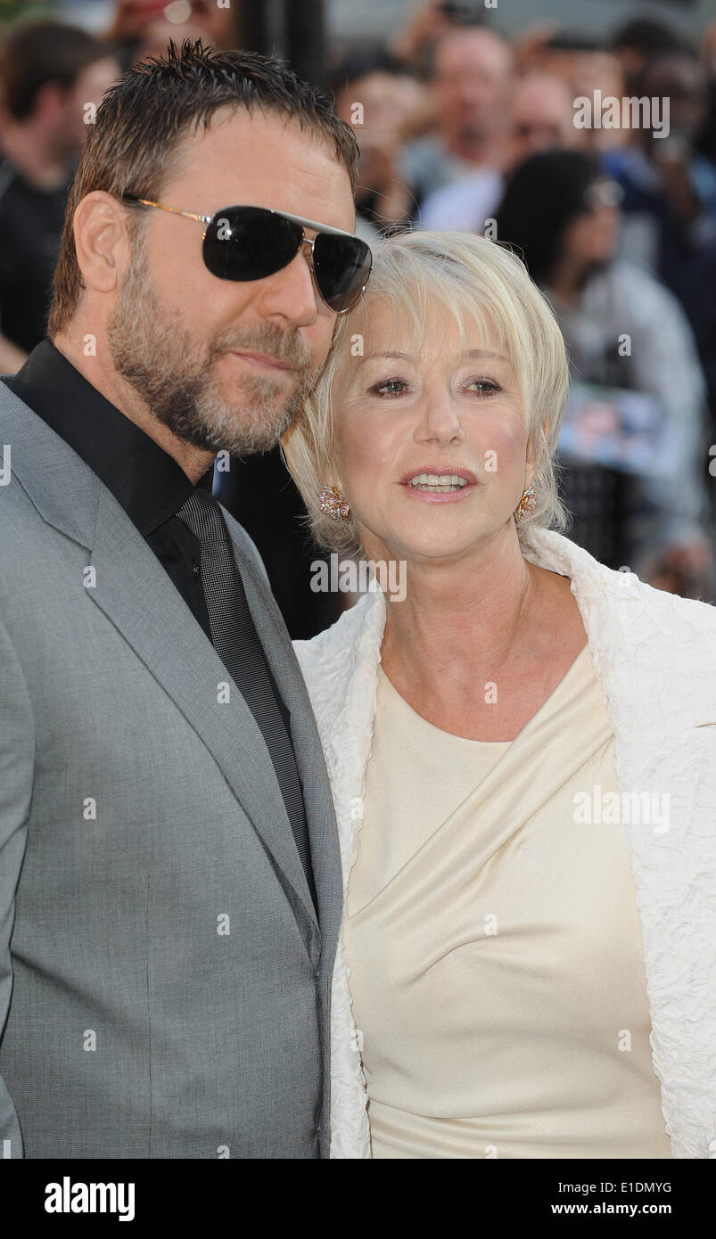 London, UK. 21st Apr, 2009. Helen Mirren and Russell Crowe attend the ...