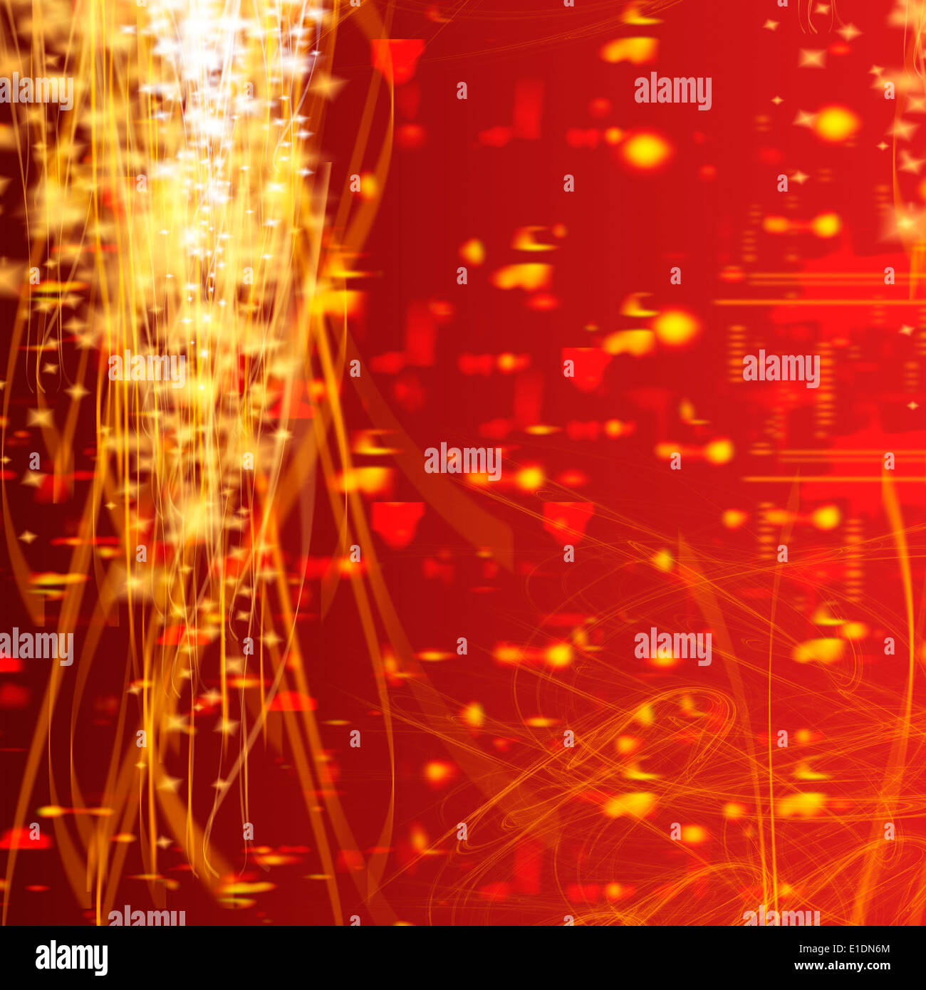 Winter or Christmas style background with a wave of stars to the right ...