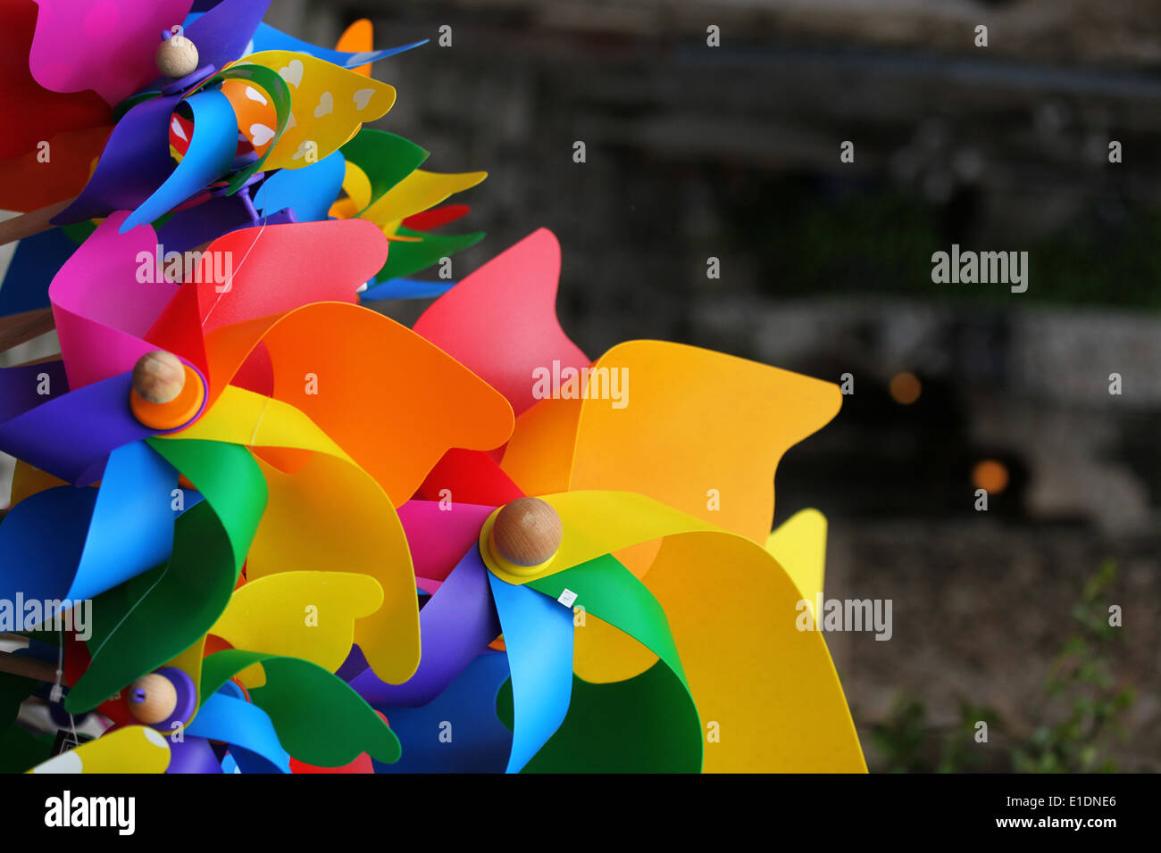 colorful windmills for children Stock Photo - Alamy