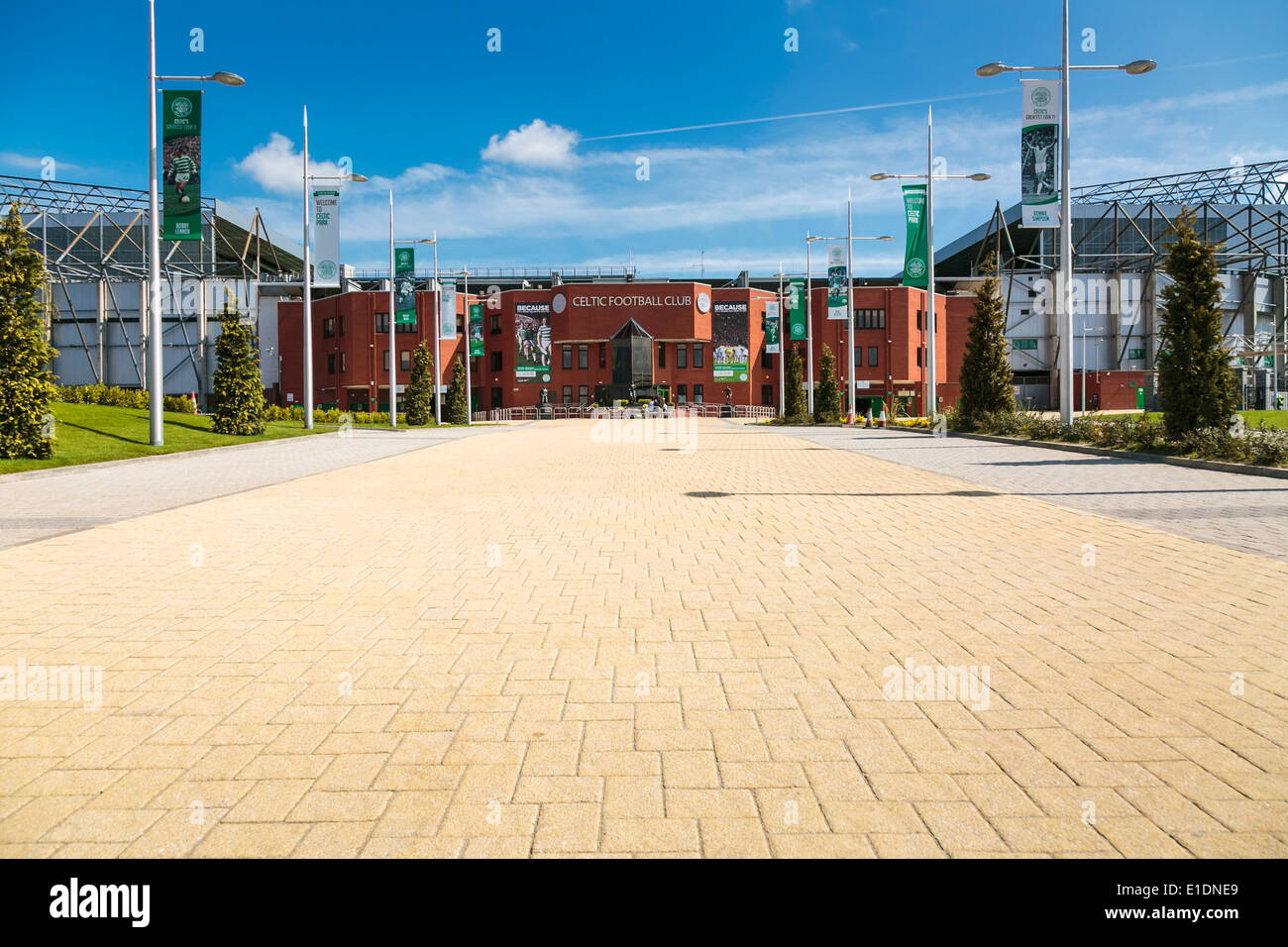 The home of Glasgow Celtic Football Club showing the Celtic Way Stock ...