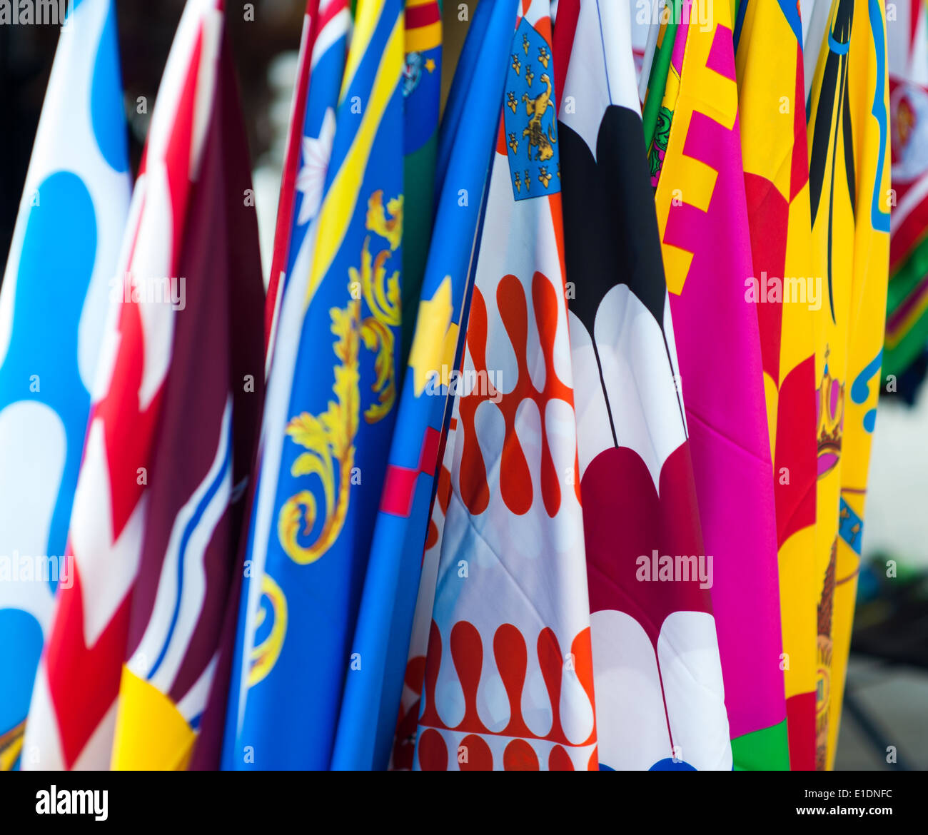 Flags of the districts at Siena Stock Photo - Alamy