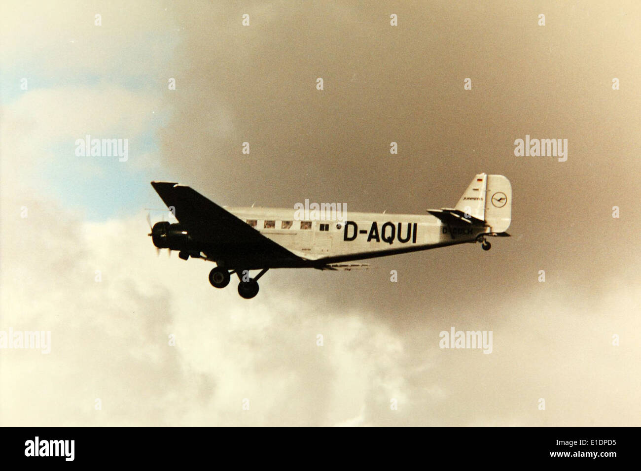 This image features the Junkers Ju-52/3m, a German tri-motor transport ...