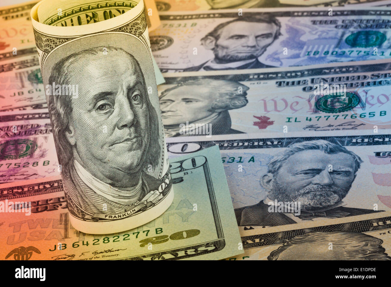 American Dollar bills. Currency of the United States Stock Photo - Alamy