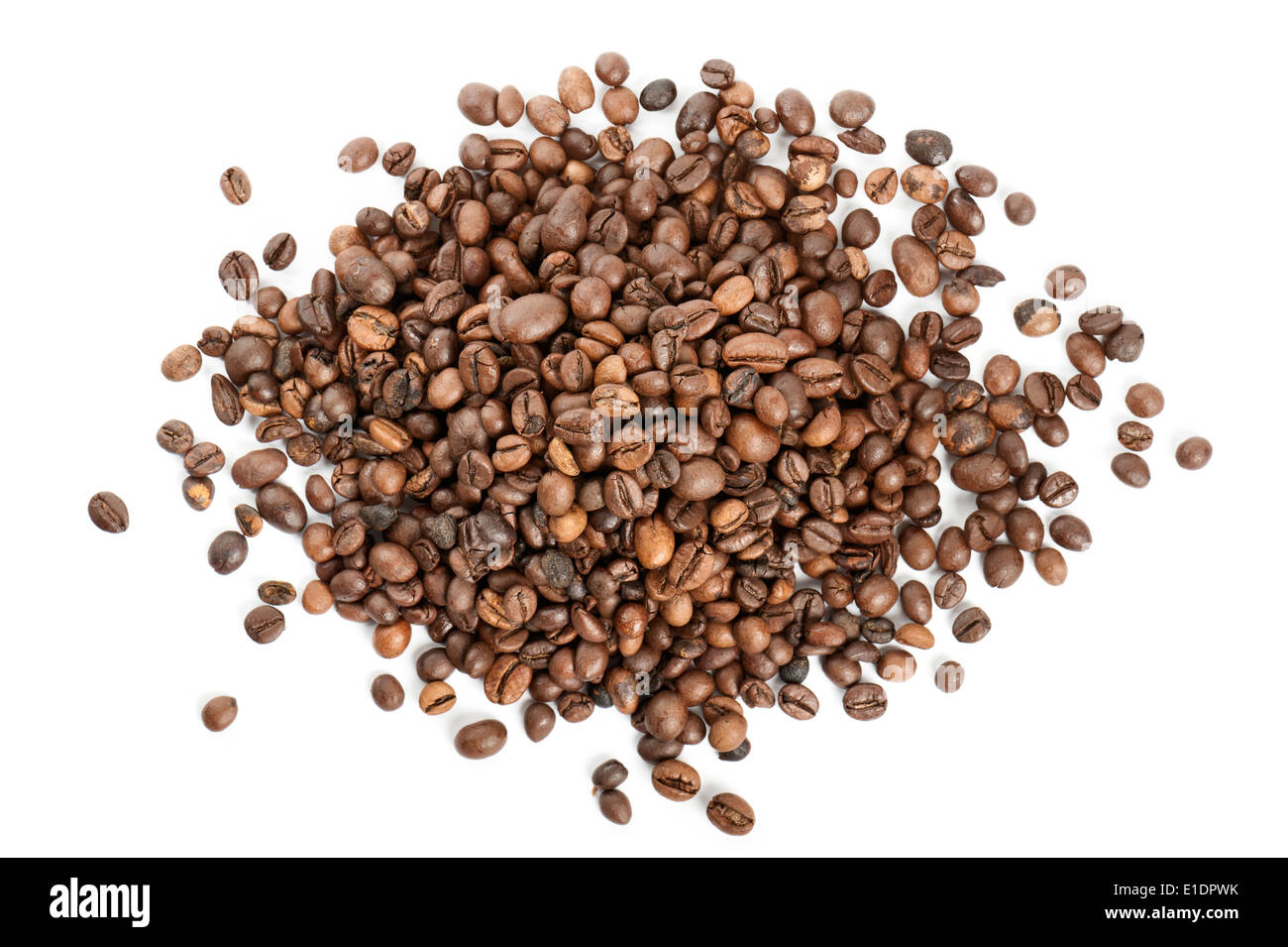 coffee beans on white background Stock Photo - Alamy