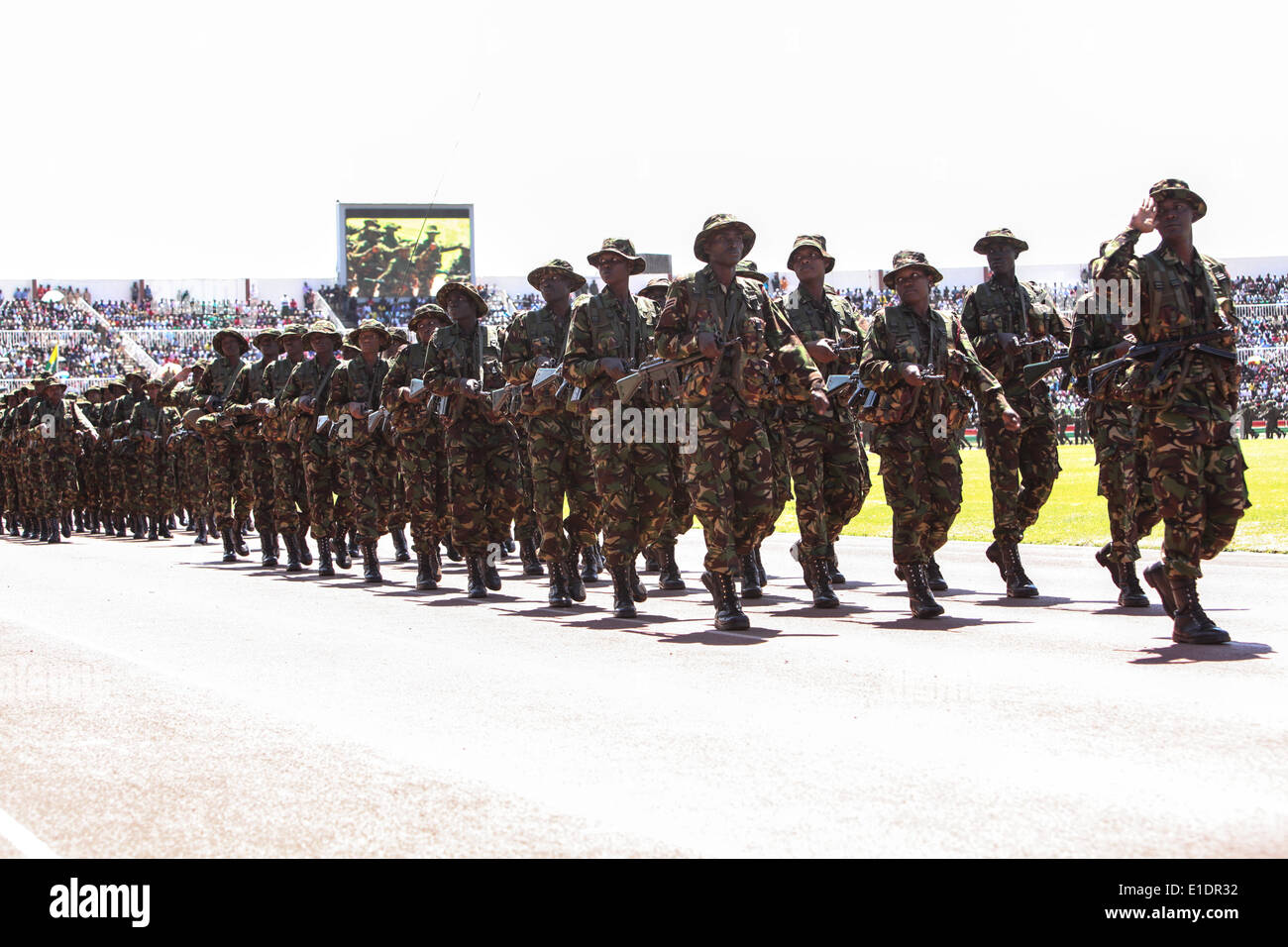 Nairobi, Kenya. 01st June, 2014. Kenyan military officers participate ...