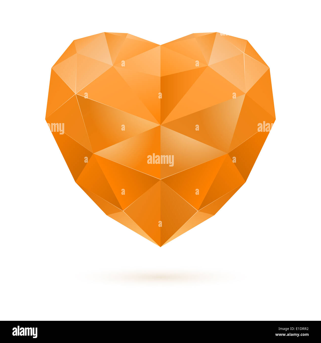 Crystal polygonal heart shape Cut Out Stock Images & Pictures - Alamy