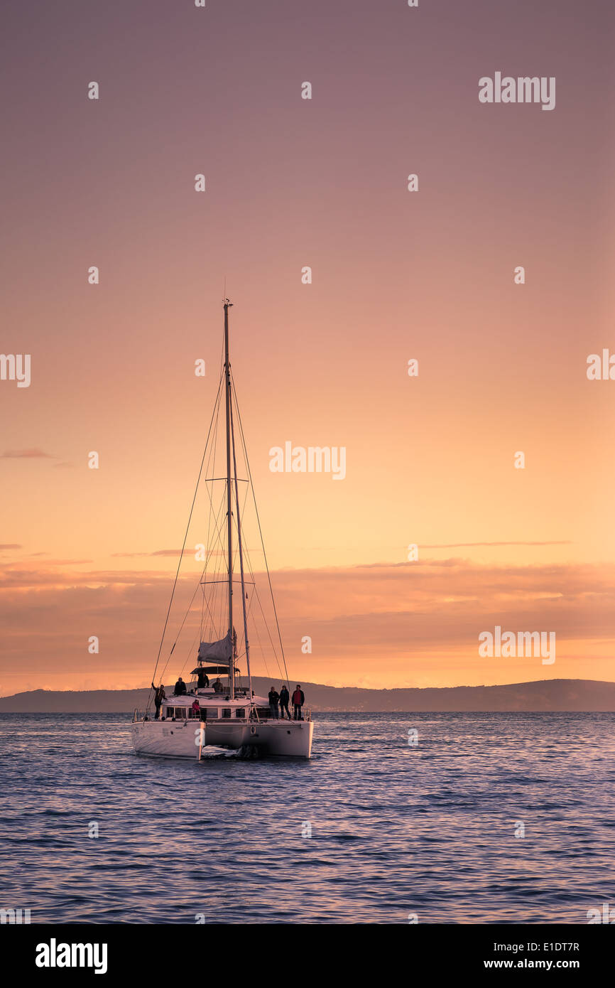 Catamaran in sunset hi-res stock photography and images - Alamy