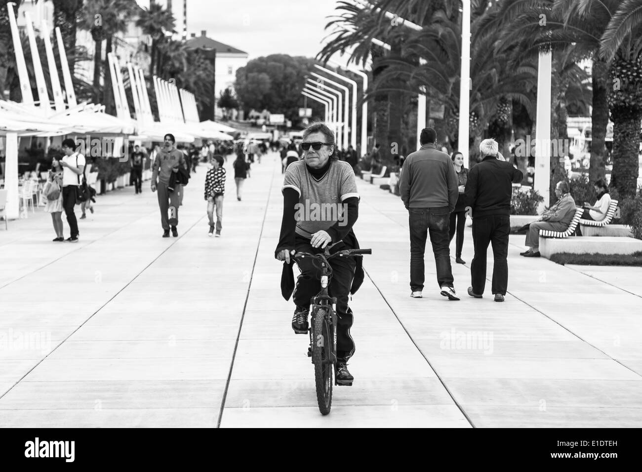 Split croatia riva promenade Black and White Stock Photos & Images - Alamy