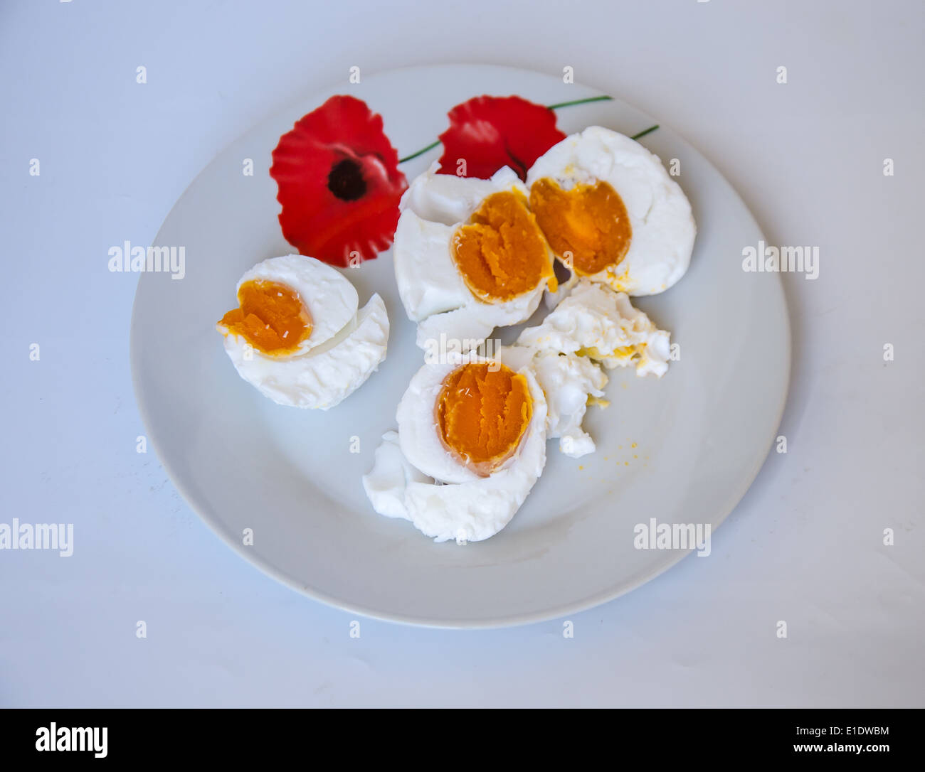 boiled salt egg for healthy food Stock Photo - Alamy