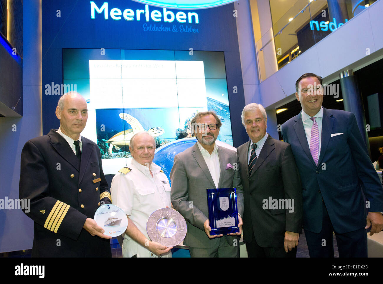 Hamburg, Germany. 01st June, 2014. Harbor captain Joerg Dieter Pollmann ...