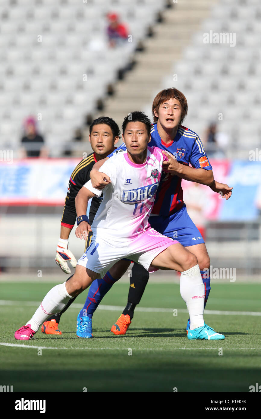 Ajinomoto Stadium, Tokyo, Japan. 1st June, 2014. (L to R) Hitoshi ...