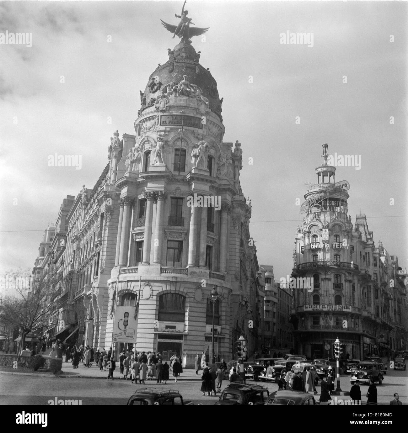 A photograph capturing a view of Madrid, Spain, focusing on the urban ...