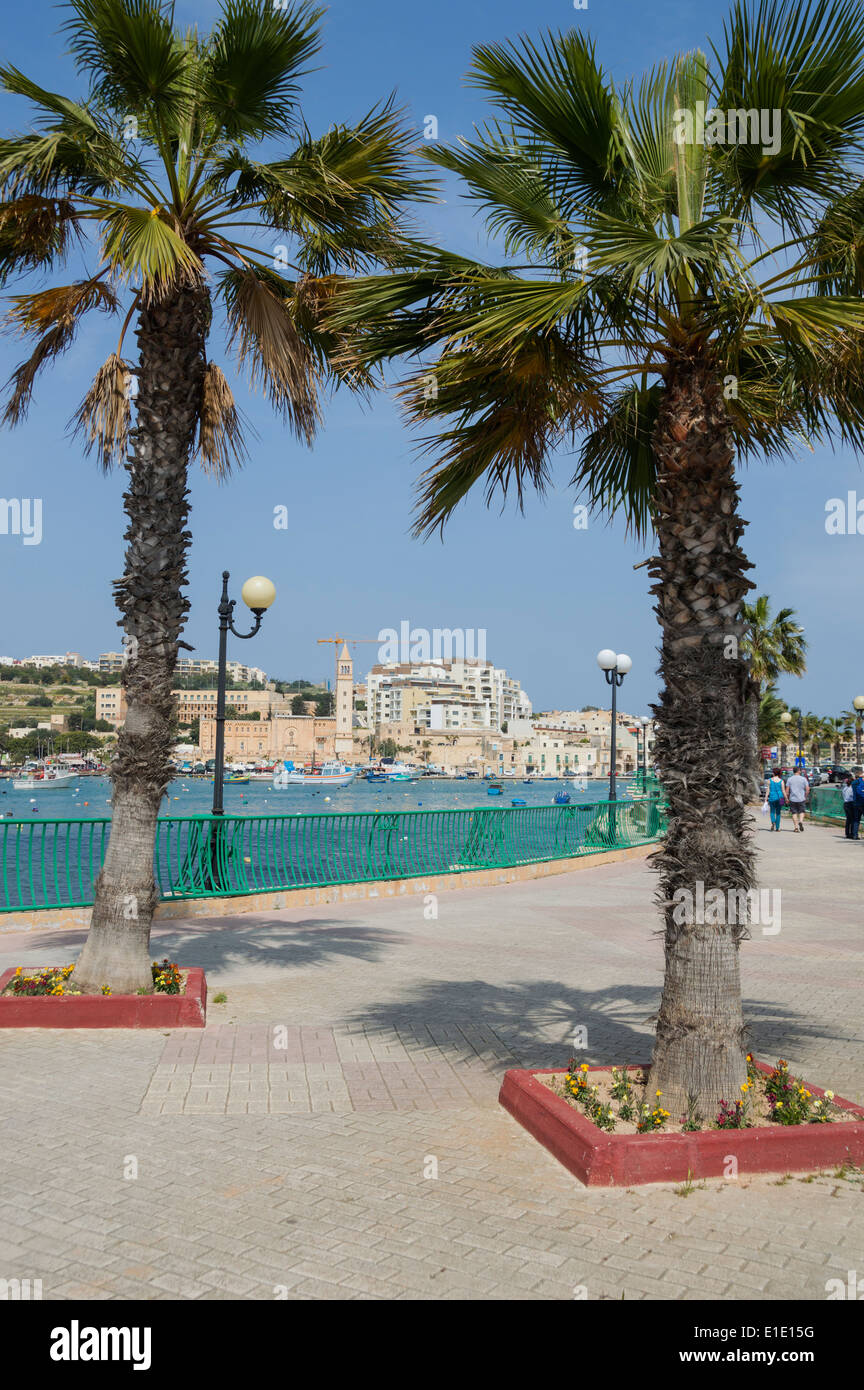 Marsaskala bay, harbour, southern Malta, Europe Stock Photo - Alamy