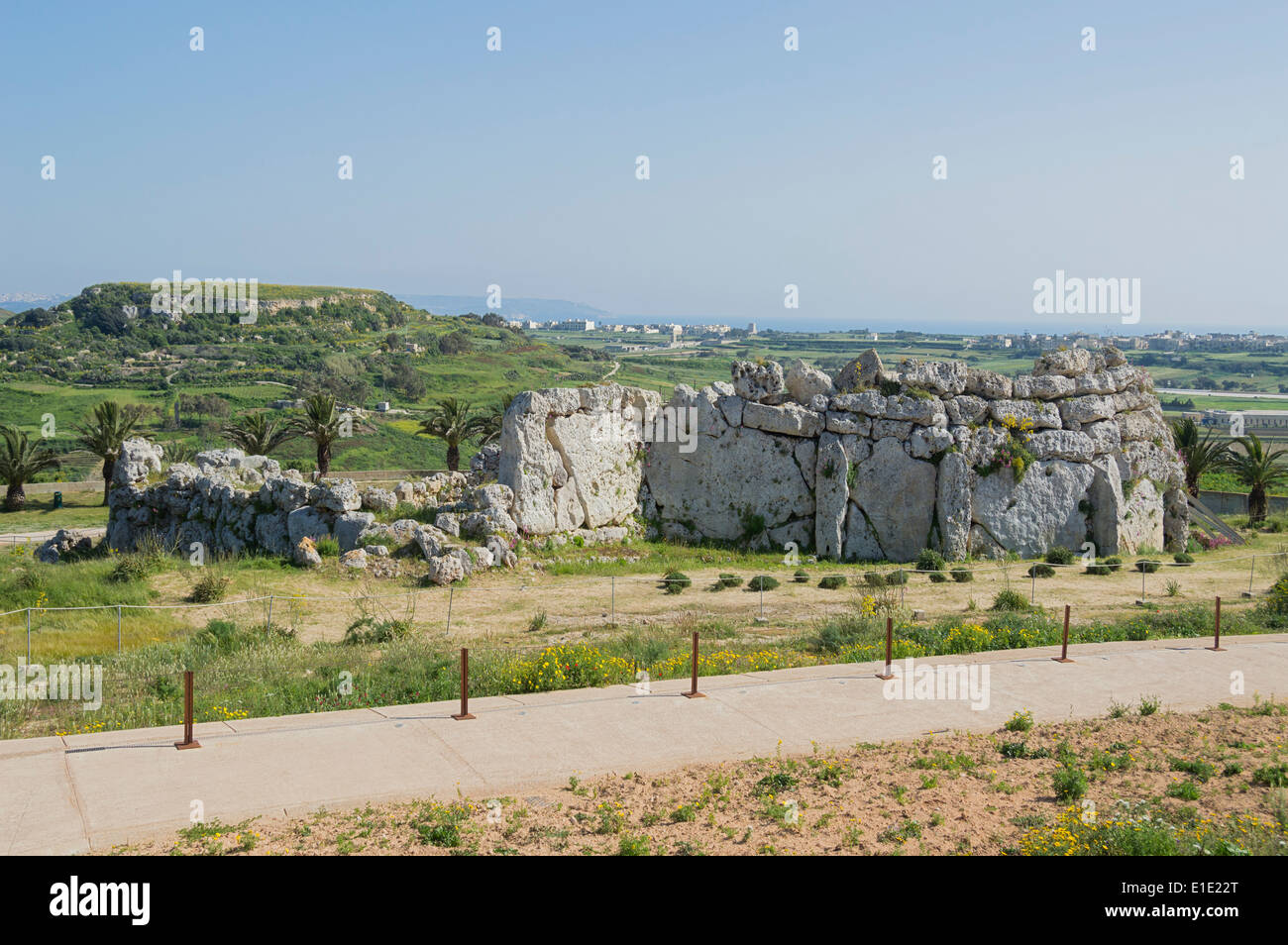 Neolithic temples Ggantija Xaghra magalithic Gozo Stock Photo - Alamy