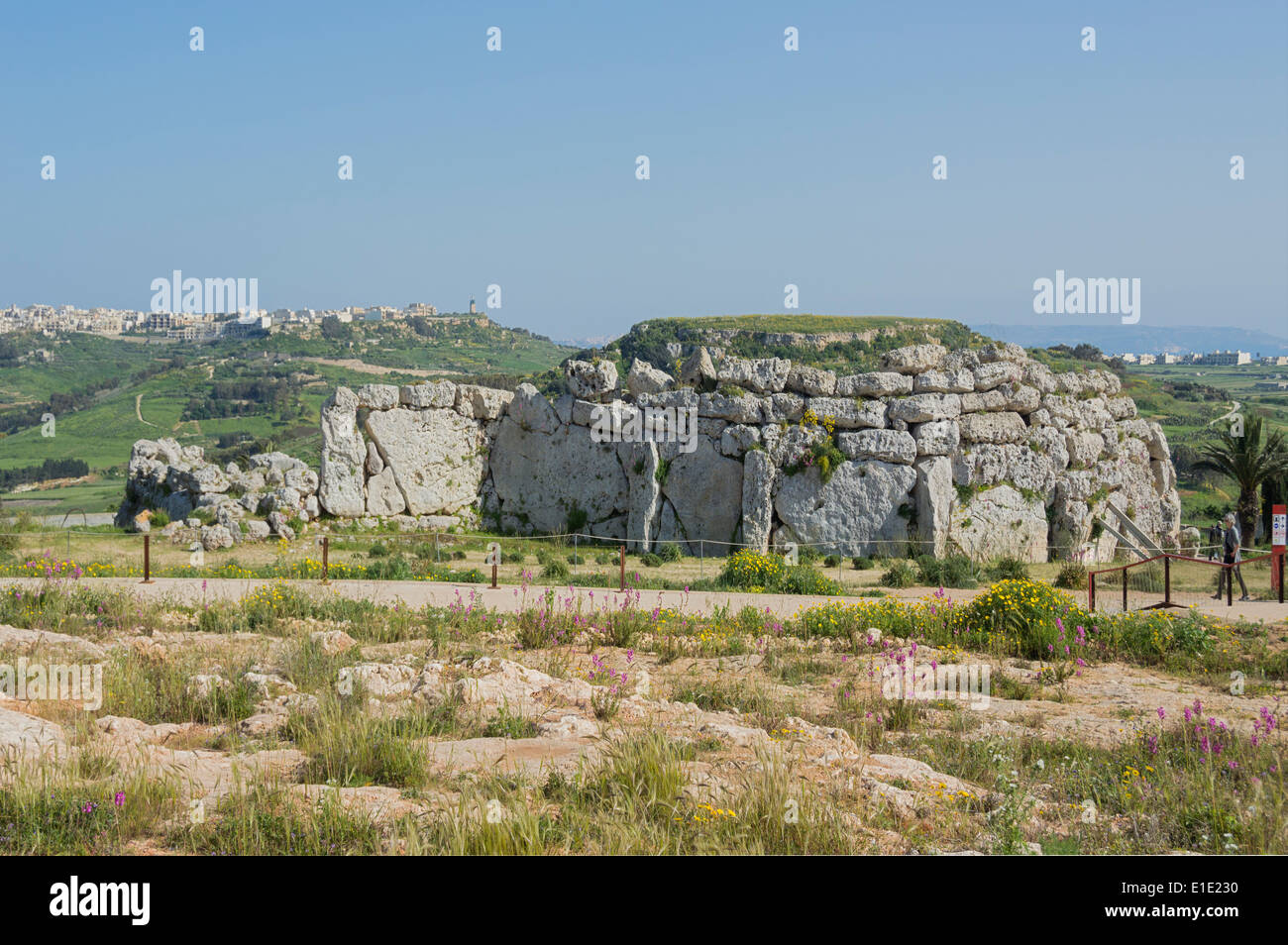 Neolithic temples Ggantija Xaghra magalithic Gozo Stock Photo - Alamy