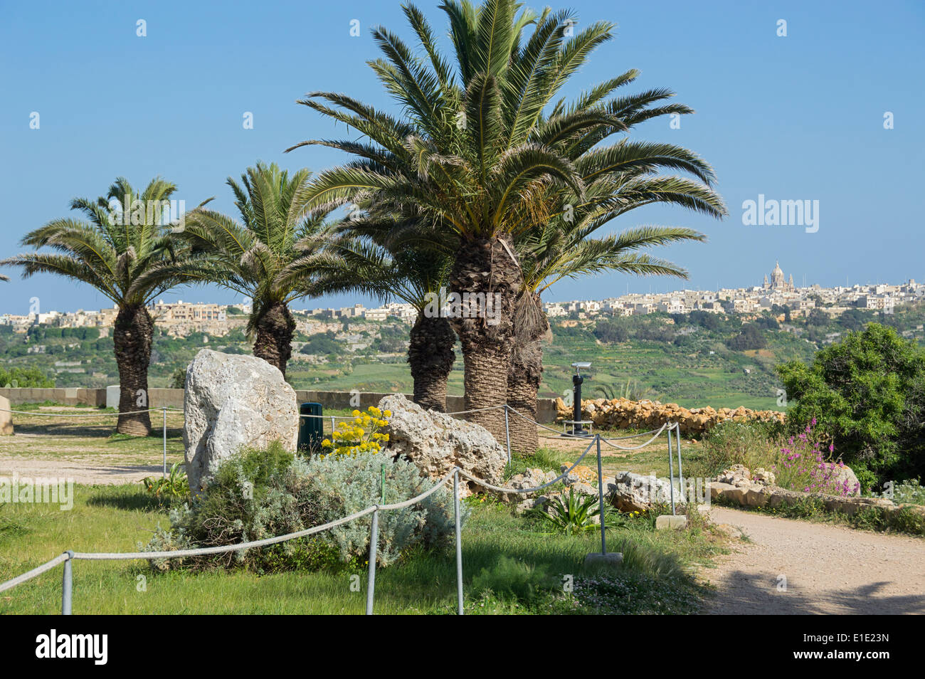 Neolithic temples Ggantija Xaghra magalithic Gozo Stock Photo - Alamy