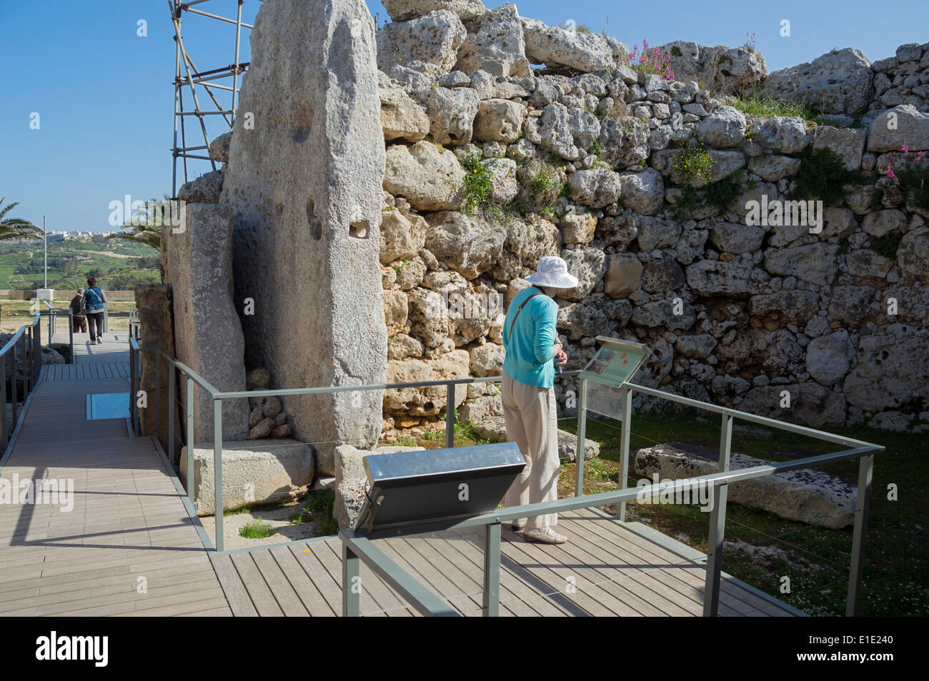 Neolithic temples Ggantija Xaghra magalithic Gozo Stock Photo - Alamy