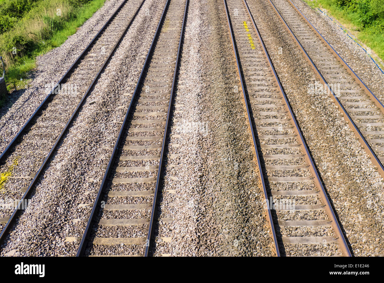 Parallel rail tracks hi-res stock photography and images - Alamy