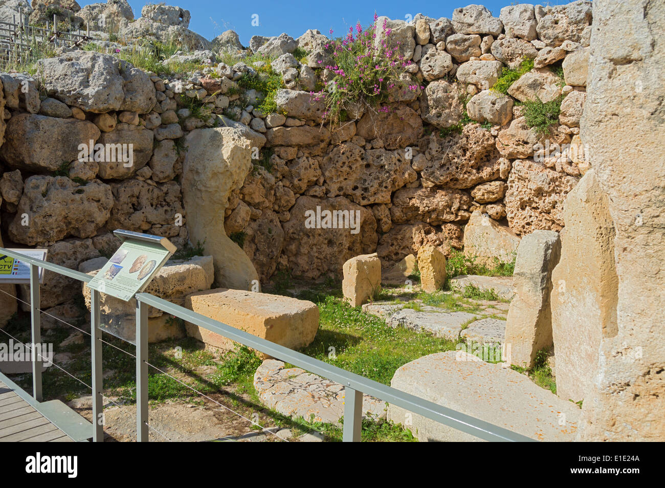 Neolithic temples Ggantija Xaghra magalithic Gozo Stock Photo - Alamy
